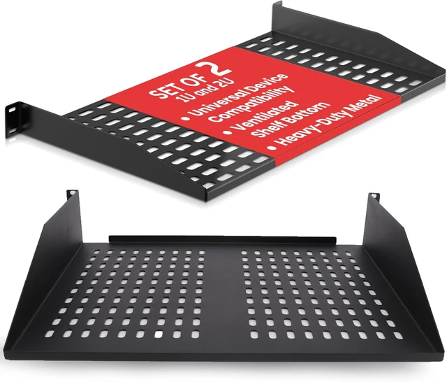 19-INCH 1U+2U SERVER Rack Shelves - Universal Mounting Tray for ...