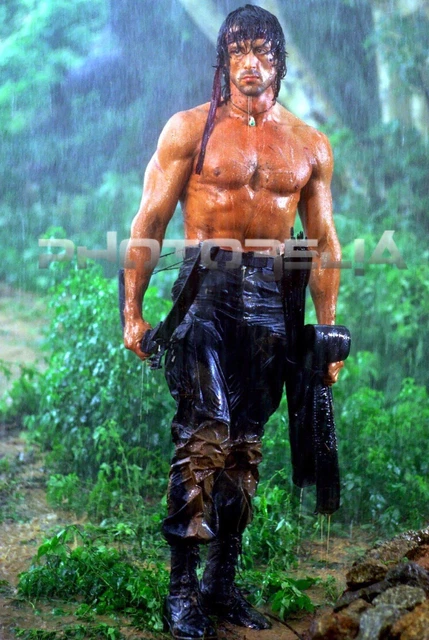 SYLVESTER STALLONE AS John Rambo In “Rambo First Blood Part 2 ” 10 x 8 ...