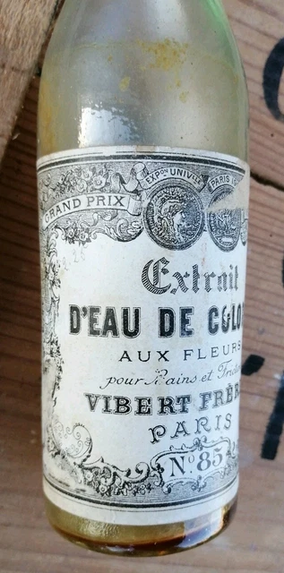 BBL2 ANCIENNE BOUTEILLE Eau de Cologne VIBERT Frères PARIS vers 1900 ...