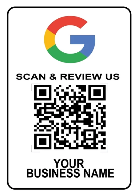 SCAN QR Code to Review us Google Tap Feed Business back Digital Custom ...