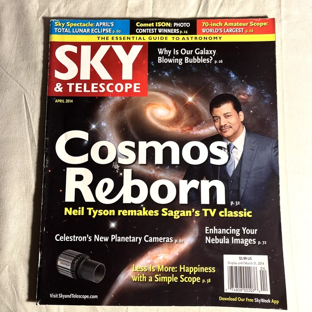 SKY & TELESCOPE Magazine Cosmos Neil DeGrasse Tyson Comet ISON April ...