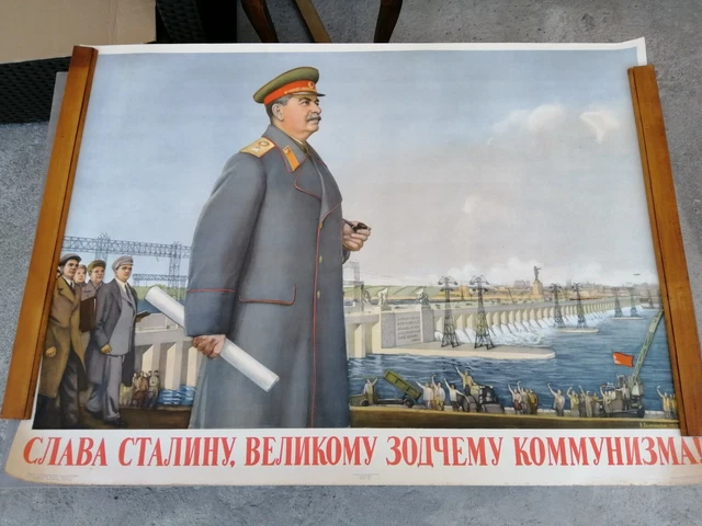 AFFICHE DE PROPAGANDE Soviétique Vintage Staline 1951 Affiche ...