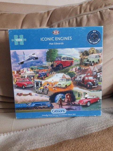 GIBSONS 1000 PIECE Jigsaw Puzzle - Iconic Engines, Cars, Complete £3.75 ...