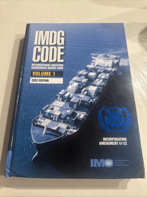 IMDG CODE VOL 1 International Maritime Dangerous Goods Code 2022 ...