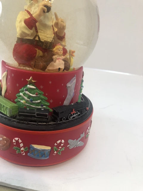 SANTA CLAUSE HALLMARK Coca Cola Theme Song Music Box Train Moves Snow ...