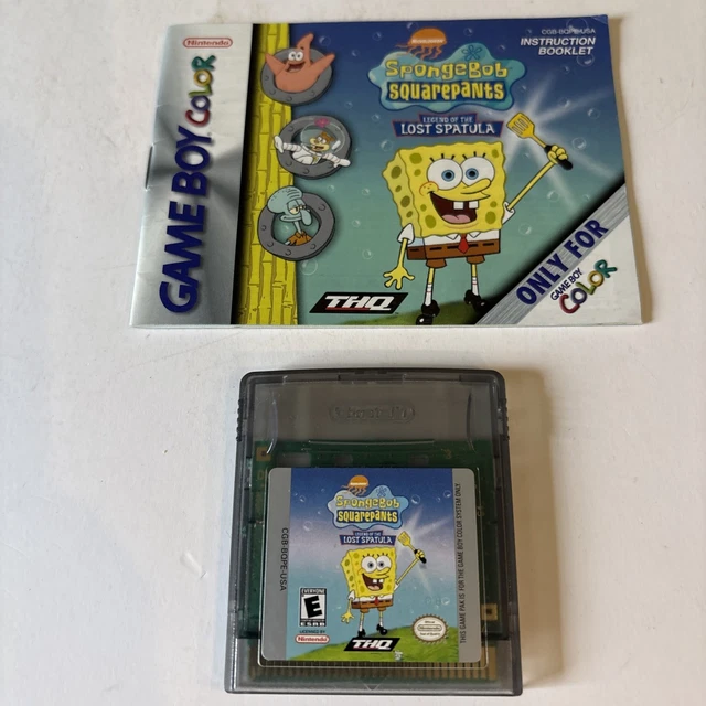 SPONGEBOB SQUAREPANTS LEGEND Of The Lost Spatula Nintendo GameBoy Color ...