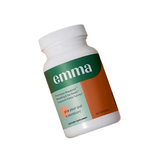 EMMA SUPPLEMENT FOR Gut Health Gas and Bloating Relief Constipation 60 ...