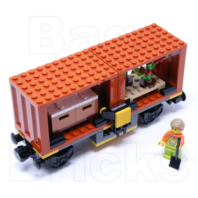 LEGO TRAIN CITY Cargo Wagon Containers Pallets Crate Farm Produce from ...