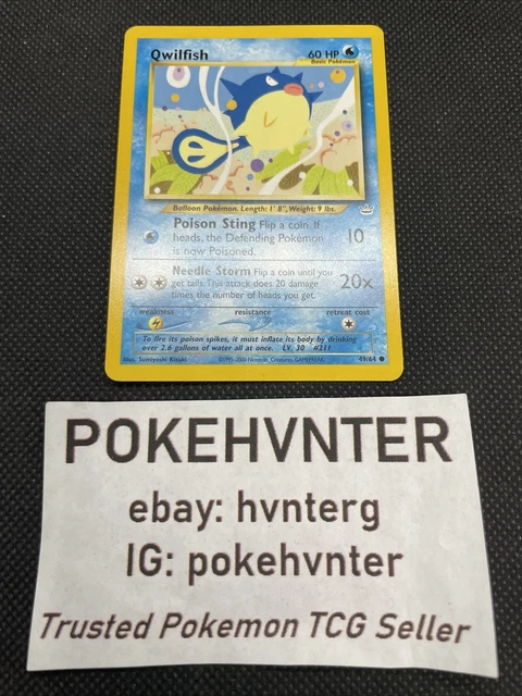 ENSEMBLE POKEMON WOTC Qwilfish 49/64 Neo Revelation ILLIMITÉ commun comme neuf dans sa boîte EUR ...