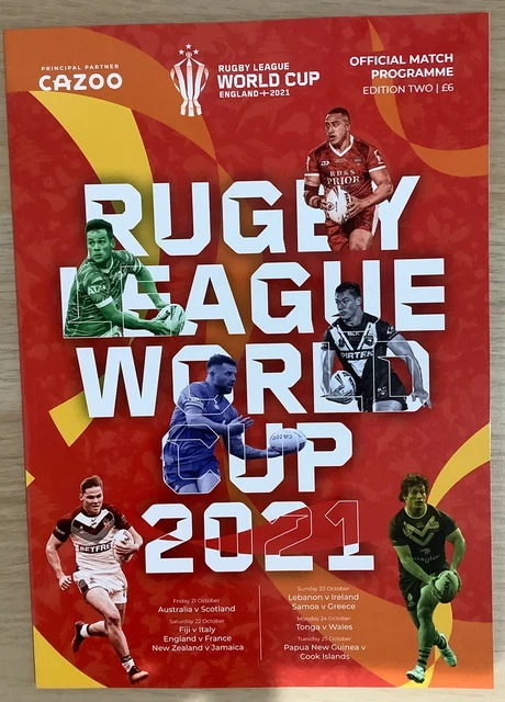 OFFICIAL RUGBY LEAGUE World Cup Programme 2022 Issue 2 Covers 8 Match’s ...