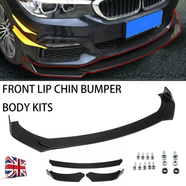 GLOSS BLACK FRONT Bumper Lip Splitter Spoiler For BMW 3 Series E46 E90 ...