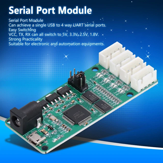 SERIAL PORT MODULE UART USB to 4 Way TTL FT4232 Chip DC 5V Converter ...