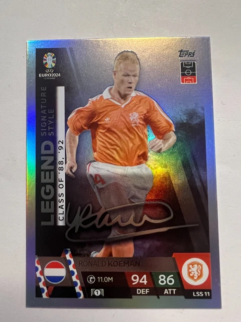 TOPPS EURO 2024 Match Attax Ronald Koeman LEGGENDA STILE FIRMA EUR 1,00 ...