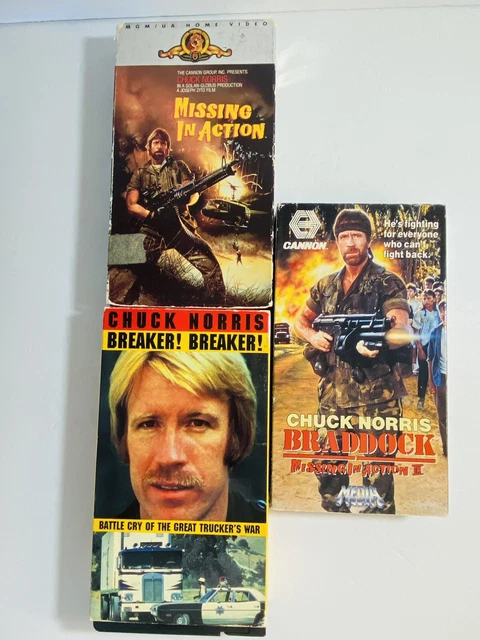 CHUCK NORRIS VHS Lot Missing In Action Braddock MIA 2 Breaker Breaker £ ...