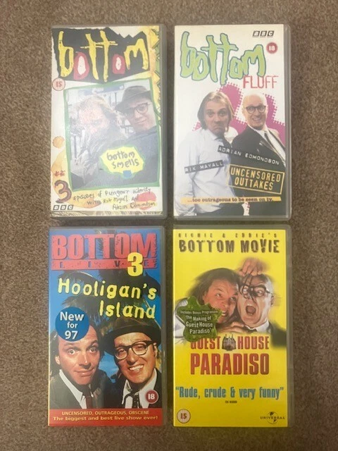 7 X BOTTOM VHS Video Tapes-Rik Mayall Adrian Edmondson £10.00 - PicClick UK