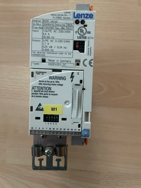 LENZE VECTOR 8200 / E82EV251_2C / 230V / 0,25kW / 0-650Hz EUR 33,50 ...