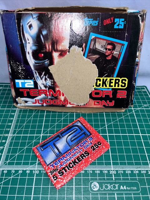 TERMINATOR 2, JUDGMENT Day, Full Counter Box, 48x Packs Of 5 Stickers ...
