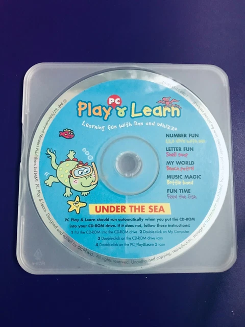PC PLAY AND Learn - Learning Fun with Dan and Whizzo CD ROM. Disc only ...