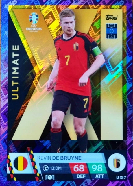 MATCH ATTAX EURO 2024 Kevin De Bruyne Crystal Parallel Purple Ultimate ...