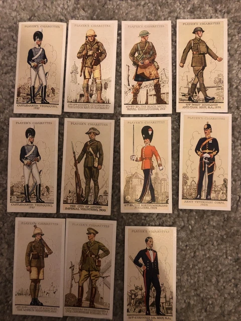 11 X JOHN Player & Sons Card Uniforms Of The Territorial Army £1.99 ...