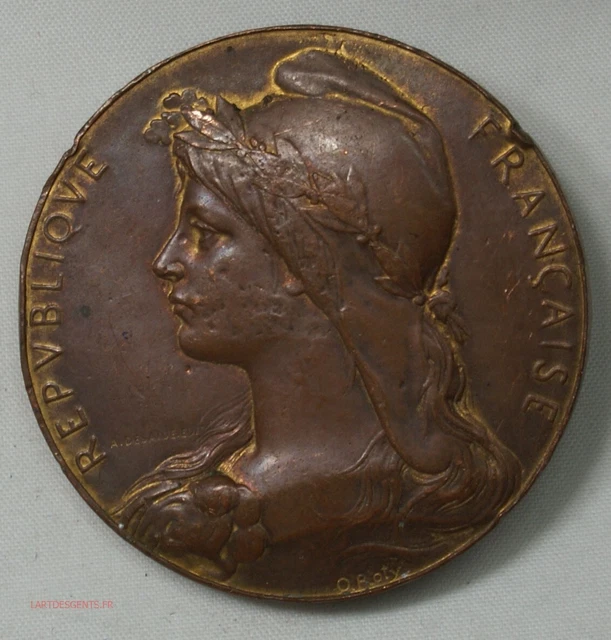 (USA) MÉDAILLE UNIFACE République Française par O. Roty med232 £43.70 ...