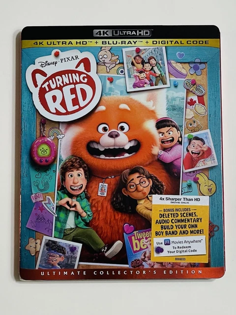 DISNEY PIXAR TURNING Red (4K Ultra HD Blu-Ray & Digital Copy) Brand New ...