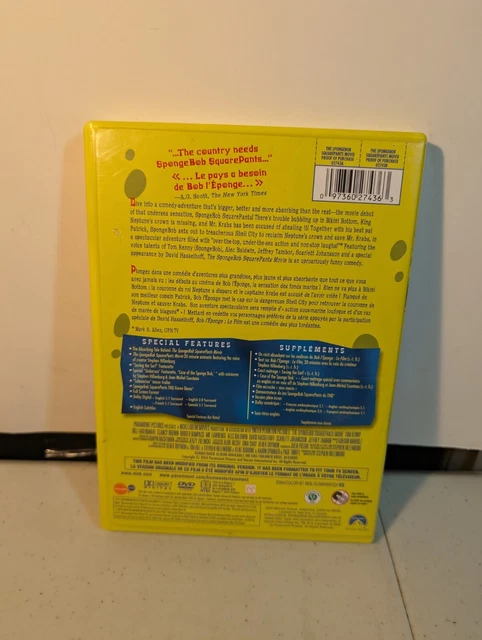SPONGEBOB SQUAREPANTS THE Movie Dvd Original Yellow Case $6.80 ...