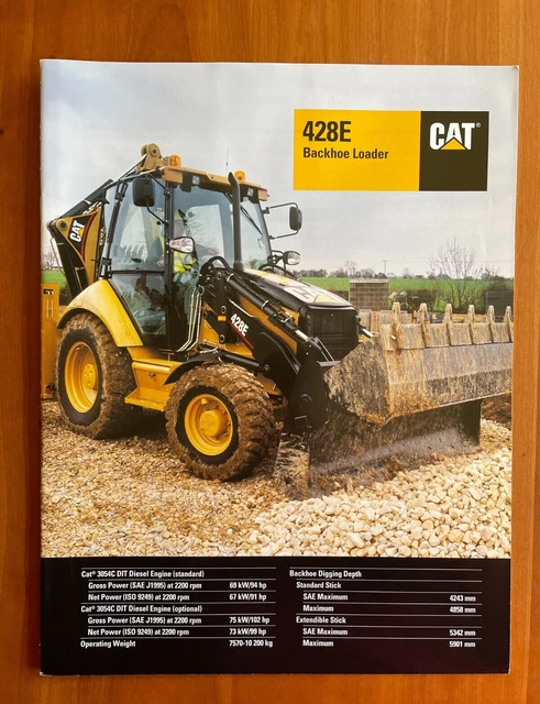 CATERPILLAR CAT 428E Backhoe Loader Brochure / Leaflet 2006 £15.27 ...