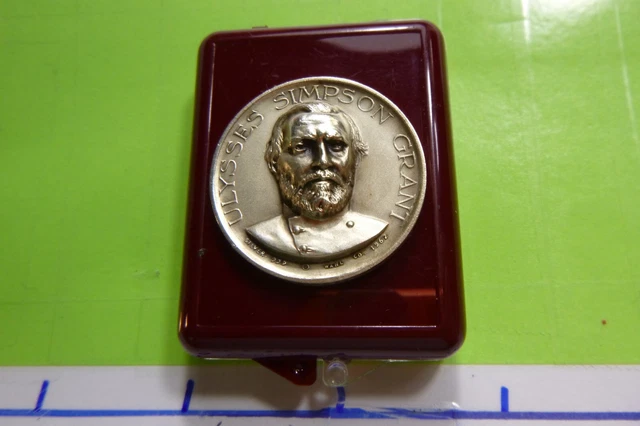 ULYSSES S GRANT General Civil War 1962 High Relief 999 Silver Coin Case ...