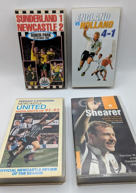 VINTAGE FOOTBALL VHS Tapes Newcastle vs Sunderland England vs Holland ...