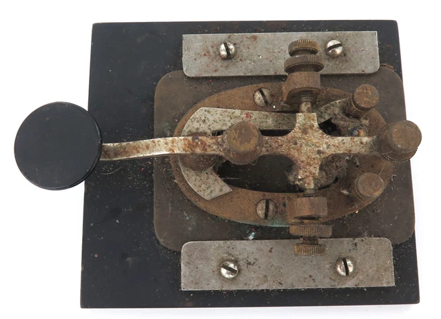 VINTAGE MORSE CODE / Telegraph Key Keyer Pad. Military ?? £50.03 ...