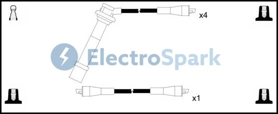ENSEMBLE DE FILS d'allumage ElectroSpark OEK512 remplacer ADK81601,B053 ...