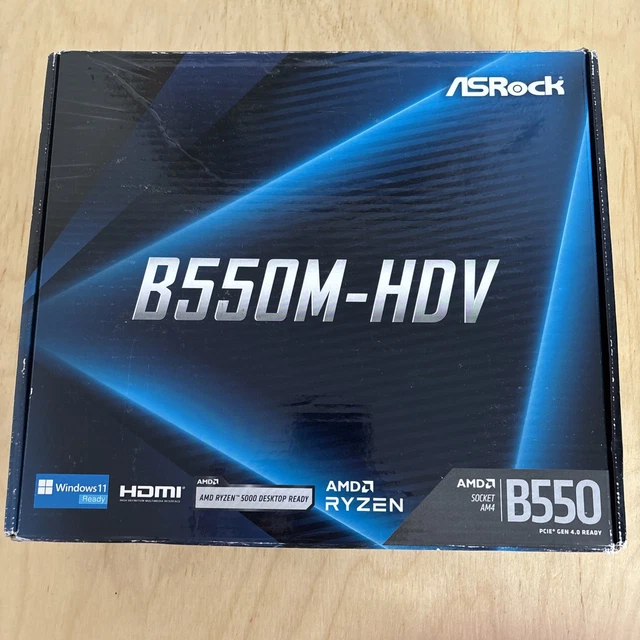ASROCK, ASROCK B550M-HDV AMD AM4 Socket Motherboard, Micro-ATX, 2x DDR4 ...