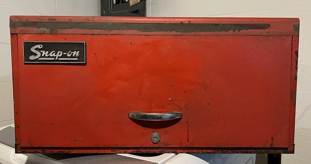VINTAGE SNAP-ON 3 Drawer Flip Top Tool Box Chest Made In USA £261.29 ...