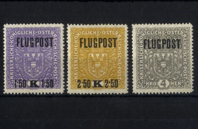 ÖSTERREICH 1918 - MiNr. 225-227 y postfrisch - Flugpost Wien–Krakau ...