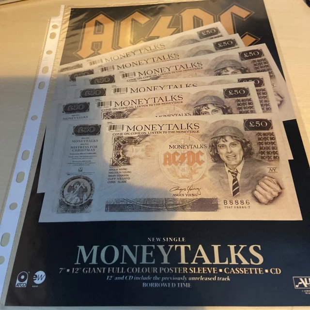 AC/DC Money Talks Original Advert/ Poster/Clipping £5.00 - PicClick UK