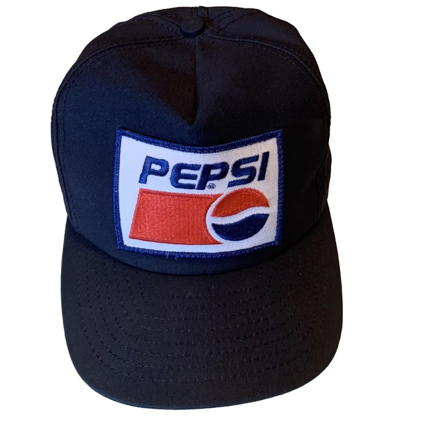 PEPSI CLASSIC BALL Cap Pepsi Logo Hat Adjustable Snapback Navy Blue ...