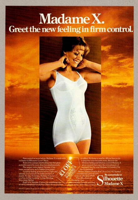Silhouette Madame X Lingerie Vintage Fashion Advert 1976 11 75 X 8 25