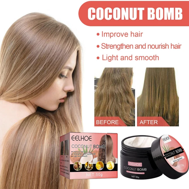 COCONUT BOMB 50G HAIR MASK, coconut oil, mango butter, shea butter GX ...