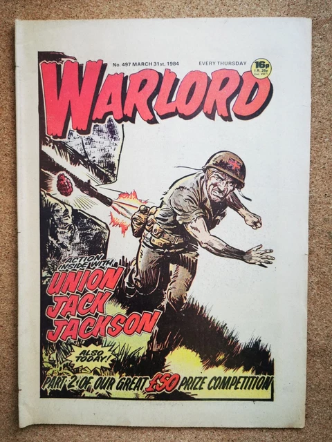 WARLORD BOYS WAR Action Picture Stories Comic #497 31/03/84 UNION JACK ...