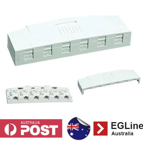 6 WAY KEYSTONE Surface Box with Cat6 keystone Jacks - TOP Quality $59. ...