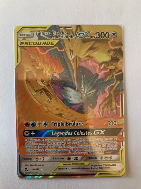 Carte Pokémon Escouade Sulfura Electhor Et Artikodin Gx 44 68 Sl11 5