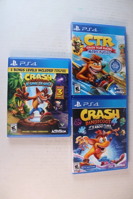 3 GAMES: CRASH Bandicoot: N-Sane Insane Trilogy, CTR Nitro Fueled ...