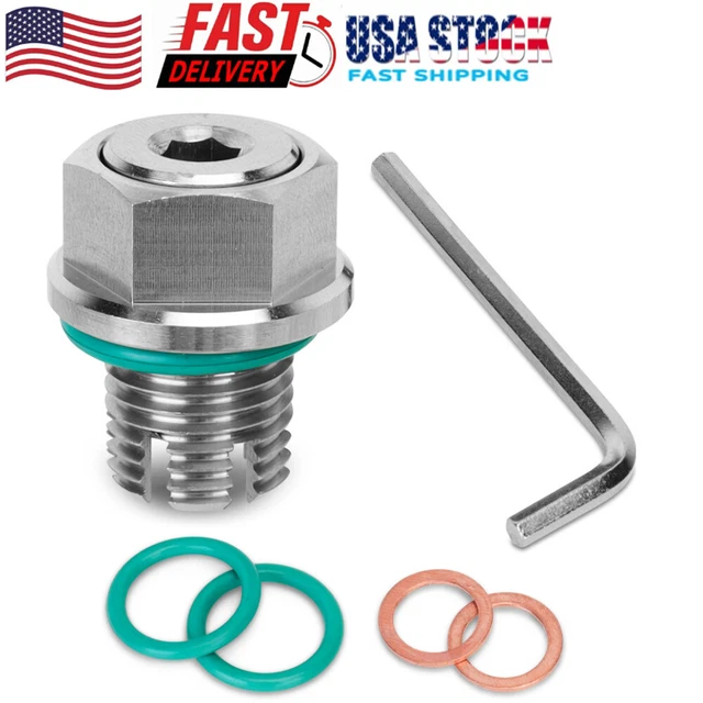 1 SET M14.1-1.5 x 15mm Oversize Piggyback Oil Drain Plug Self Oil Kit ...