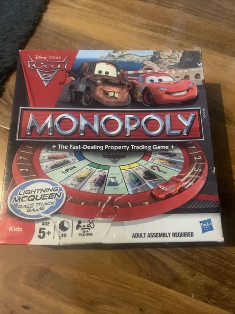 MONOPOLY DISNEY PIXAR Cars 2 Board Game Kids - 100% Complete £2.49 ...