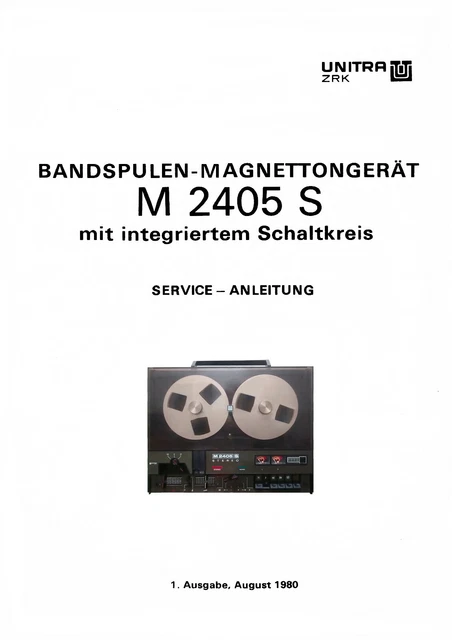 UNITRA M 2405 S IC - Stereo-Tonbandgerät - Service-Anleitung EUR 7,99 - PicClick DE