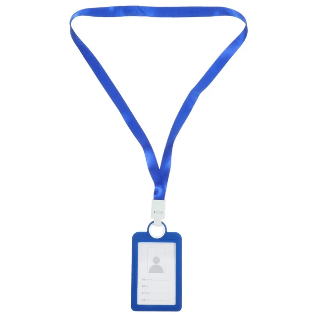 WORK PERMIT LANYARD Id Card Holder Sleeve Badge Holders with Lanyards ...