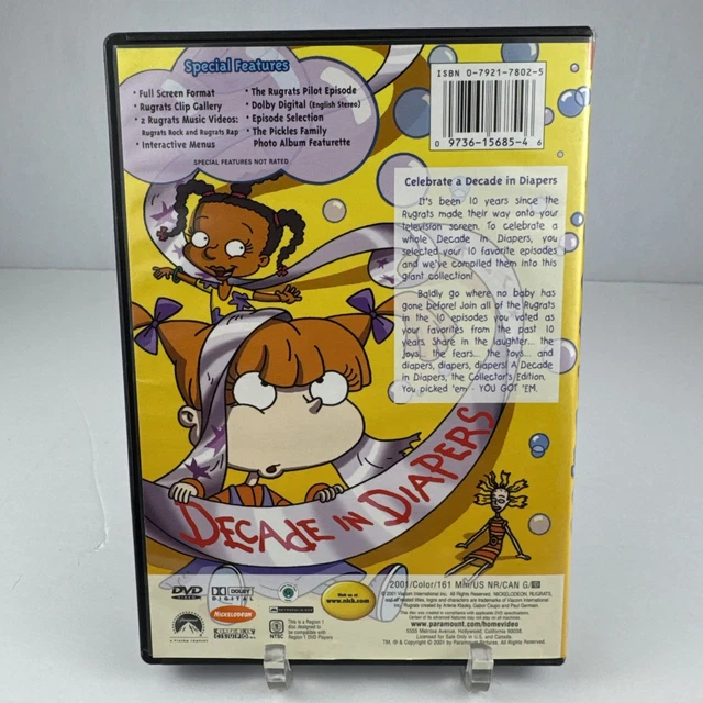 RUGRATS DECADE IN Diapers DVD 2002 Nickelodeon TV Show Animated Cartoon ...