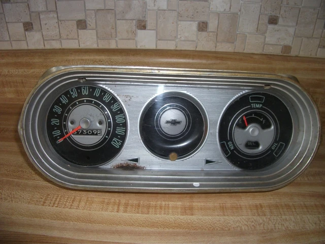 ORIGINAL 1963-1964-1965 CHEVY II Nova Dash Bezel Gauge Cluster ...