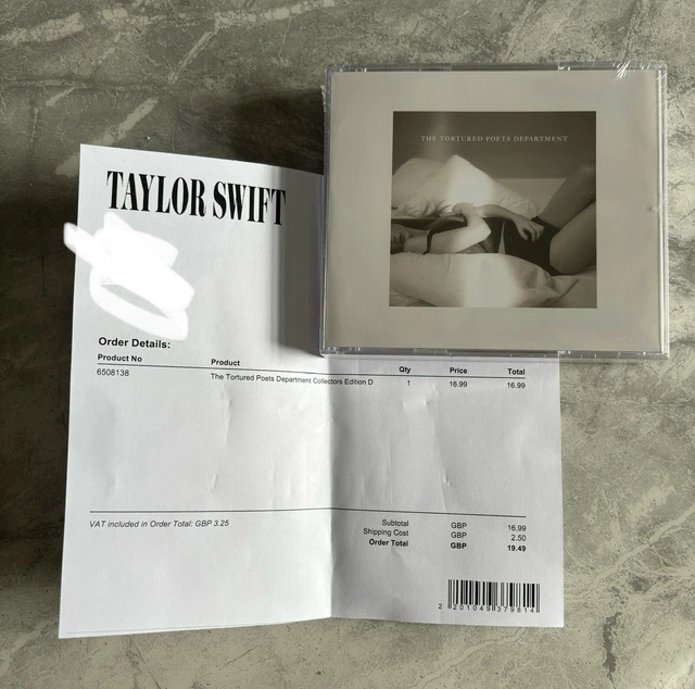 TAYLOR SWIFT TORTURED Poets TTPD the Manuscript Deluxe Collectors CD ...